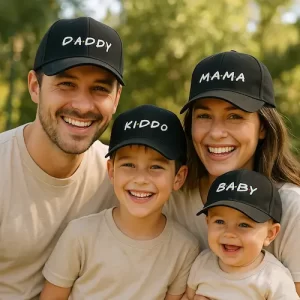 DADDY, MAMA, BABY & KIDDO Hats - Matching Family Embroidered Caps ...